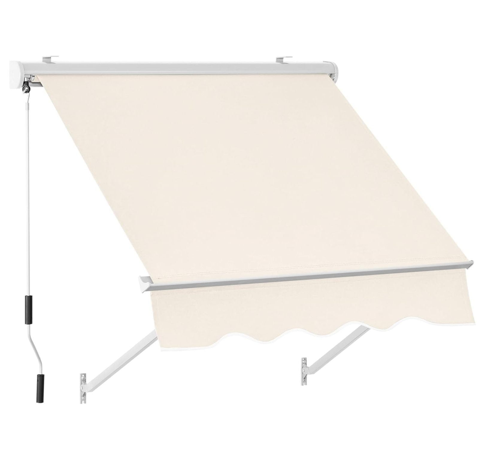 Alieon Patio Window Awnings, Fully Assembled Manual Retractable ...