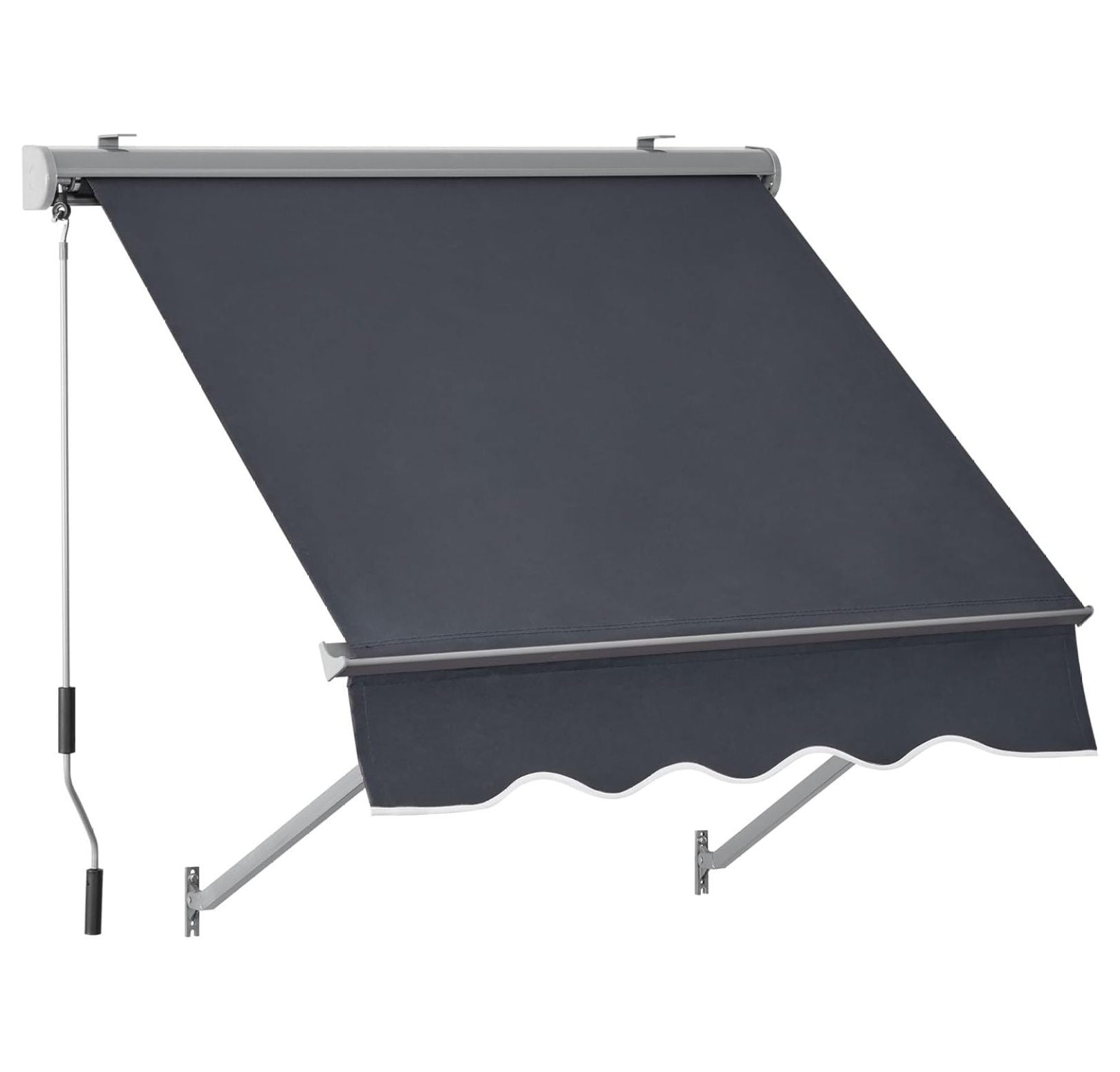 Alieon Patio Window Awnings, Fully Assembled Manual Retractable ...