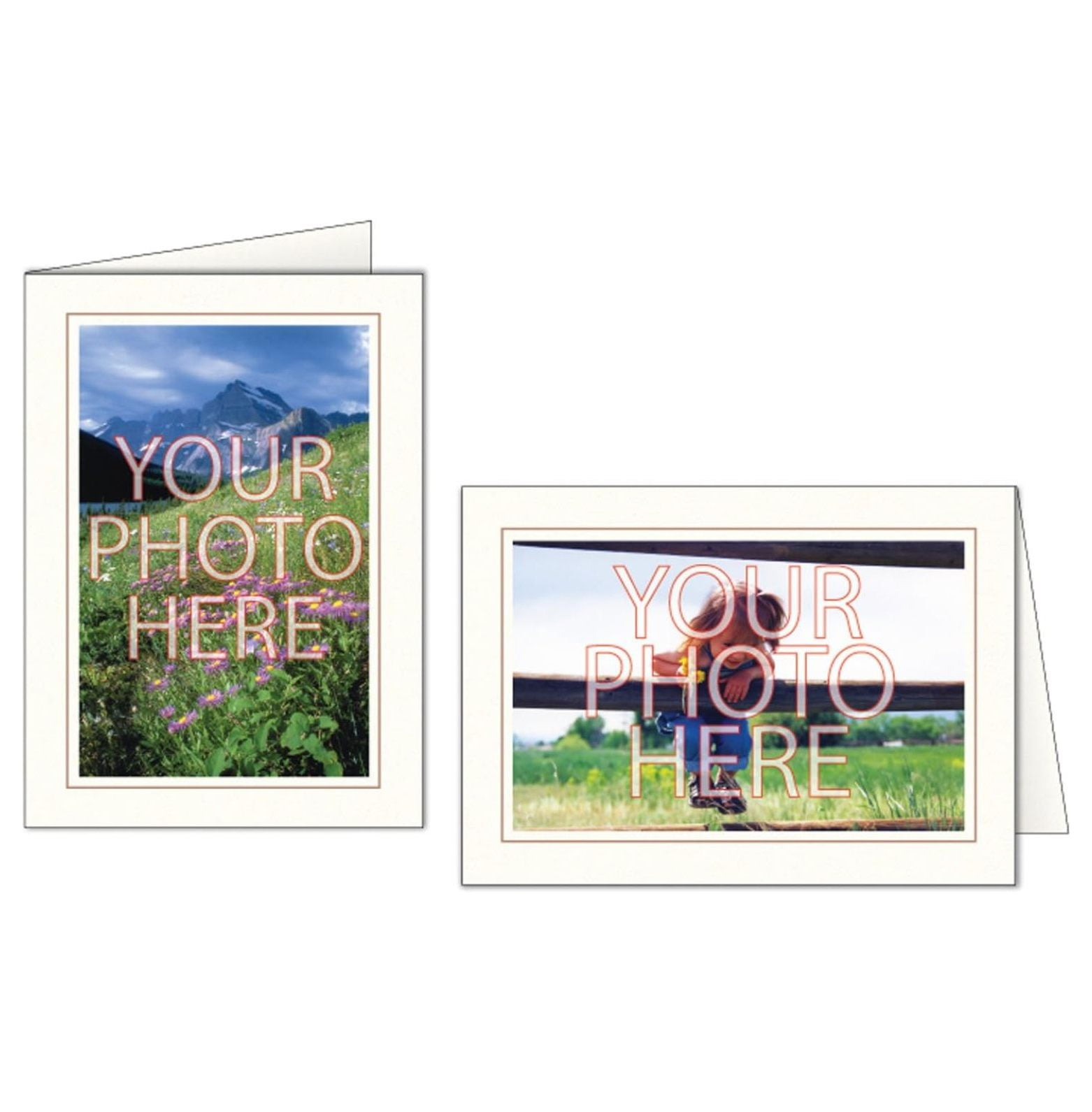 Alieon, Photo Insert Card, Bright White with Single Border, Set of 10 ...