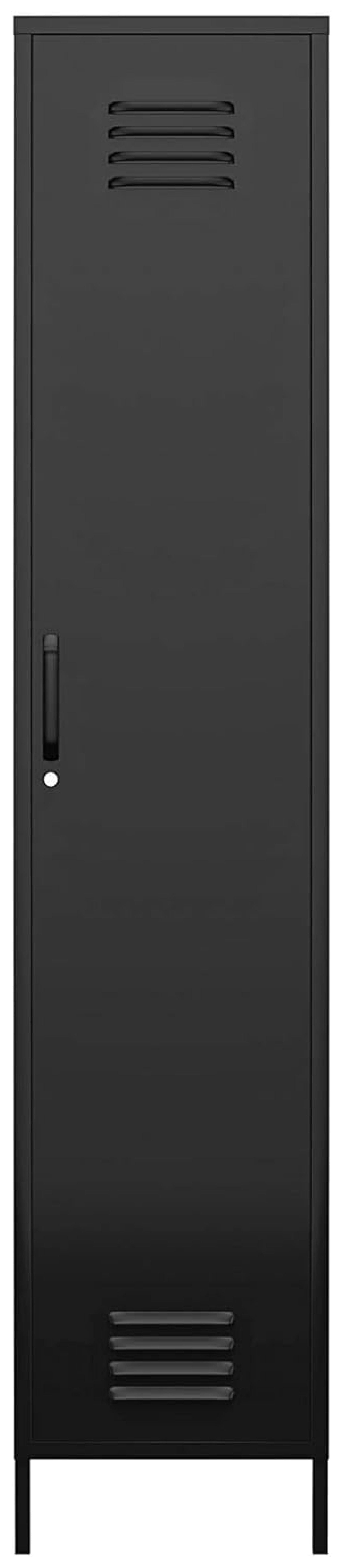Alieon Shadwick 1 Door Tall Single Metal Locker Storage Cabinet, Black ...