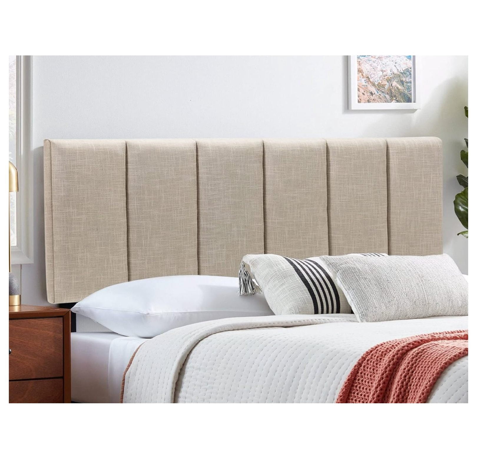 Alieon Upholstered Headboard King Foldable Headboard for King Size Bed ...
