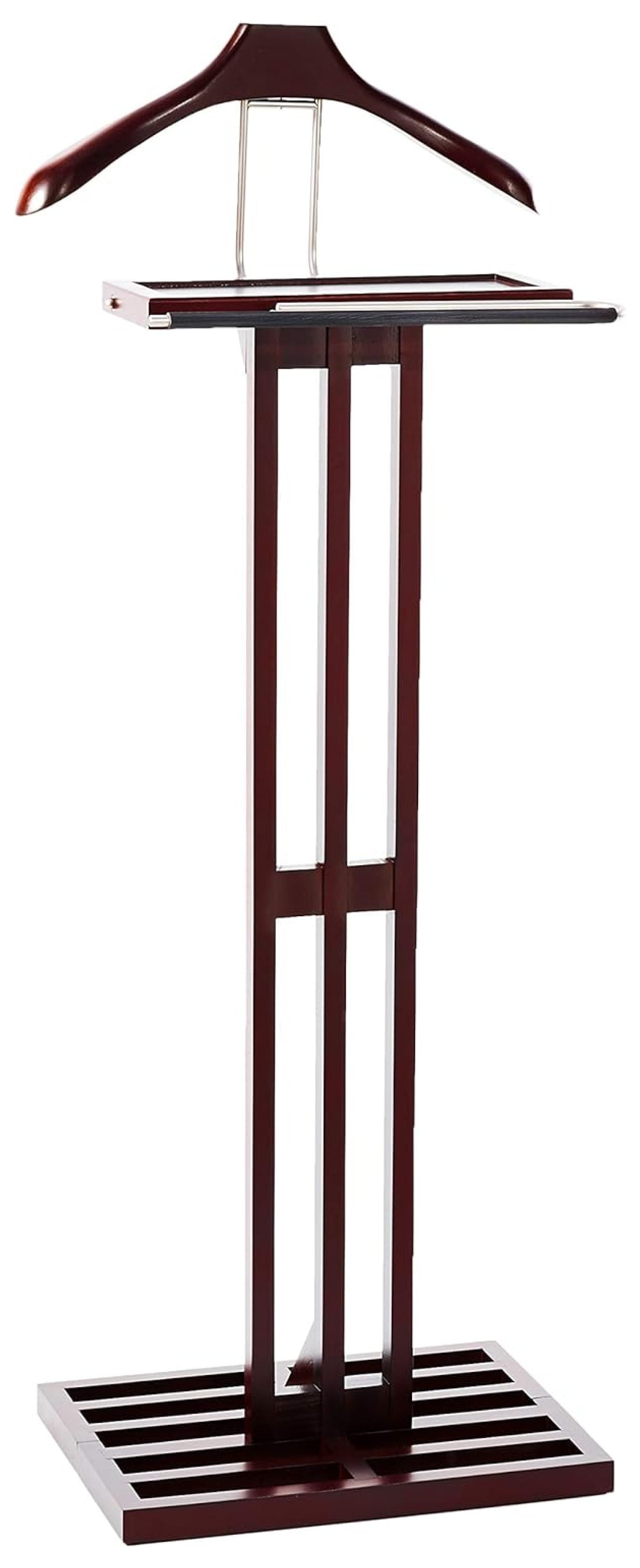 Alieon VL16220 Freestanding Wardrobe Wooden Valet Stand Rack with Tie ...