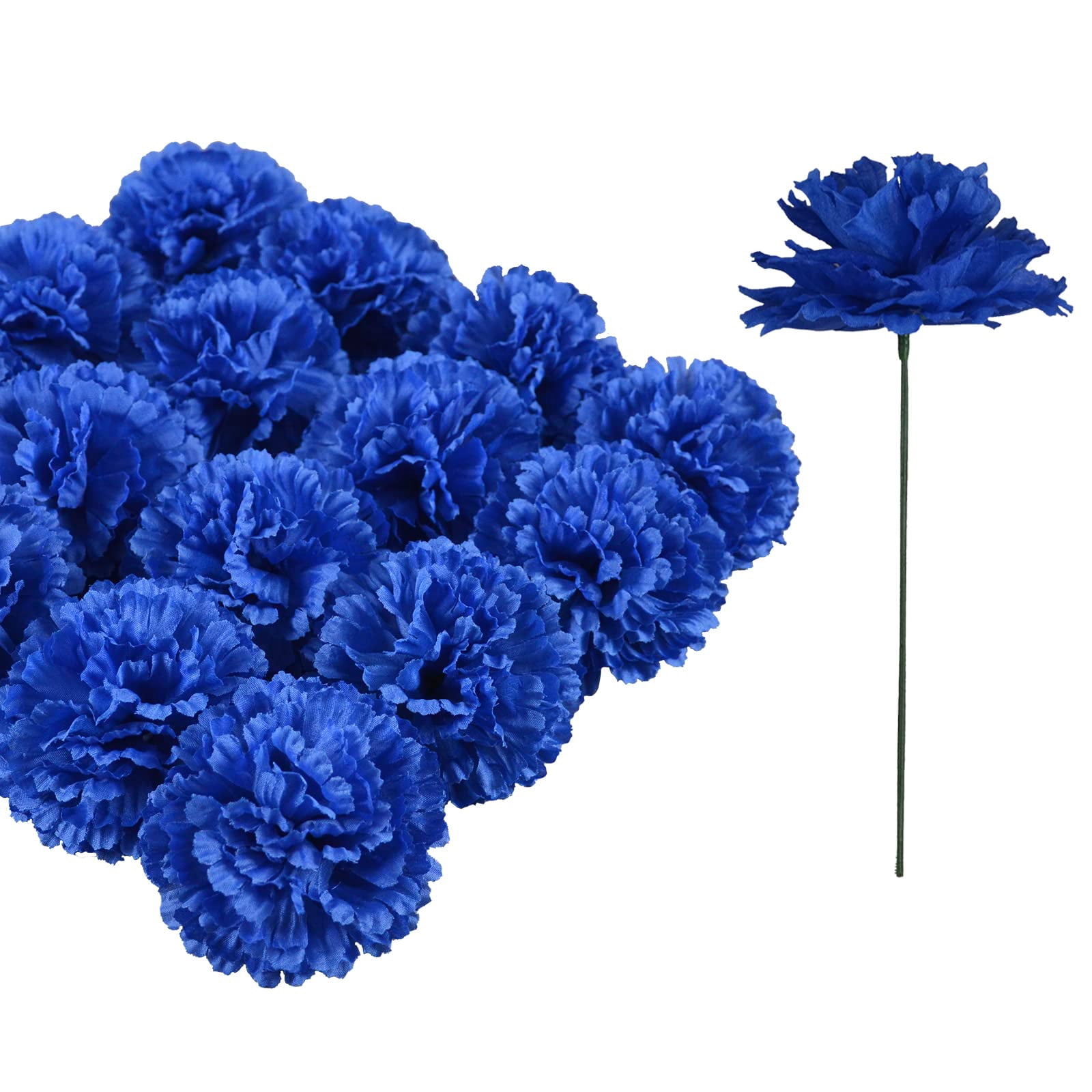 Alifemap 50-Count Blue Artificial Carnations Bouquet - Walmart.com