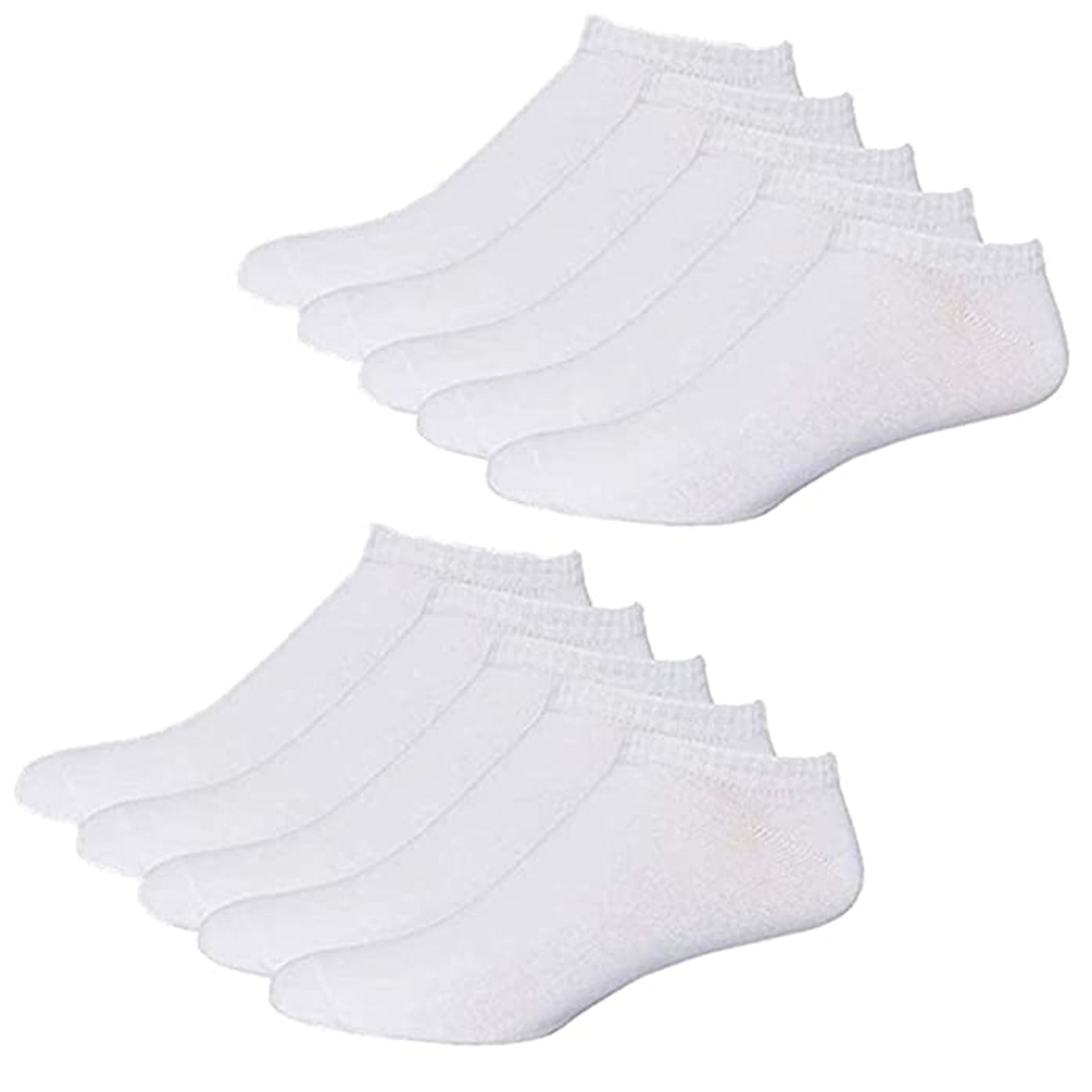 Aligament 10 Pairs Ankle Athletic Socks, Cushioned, Breathable ...