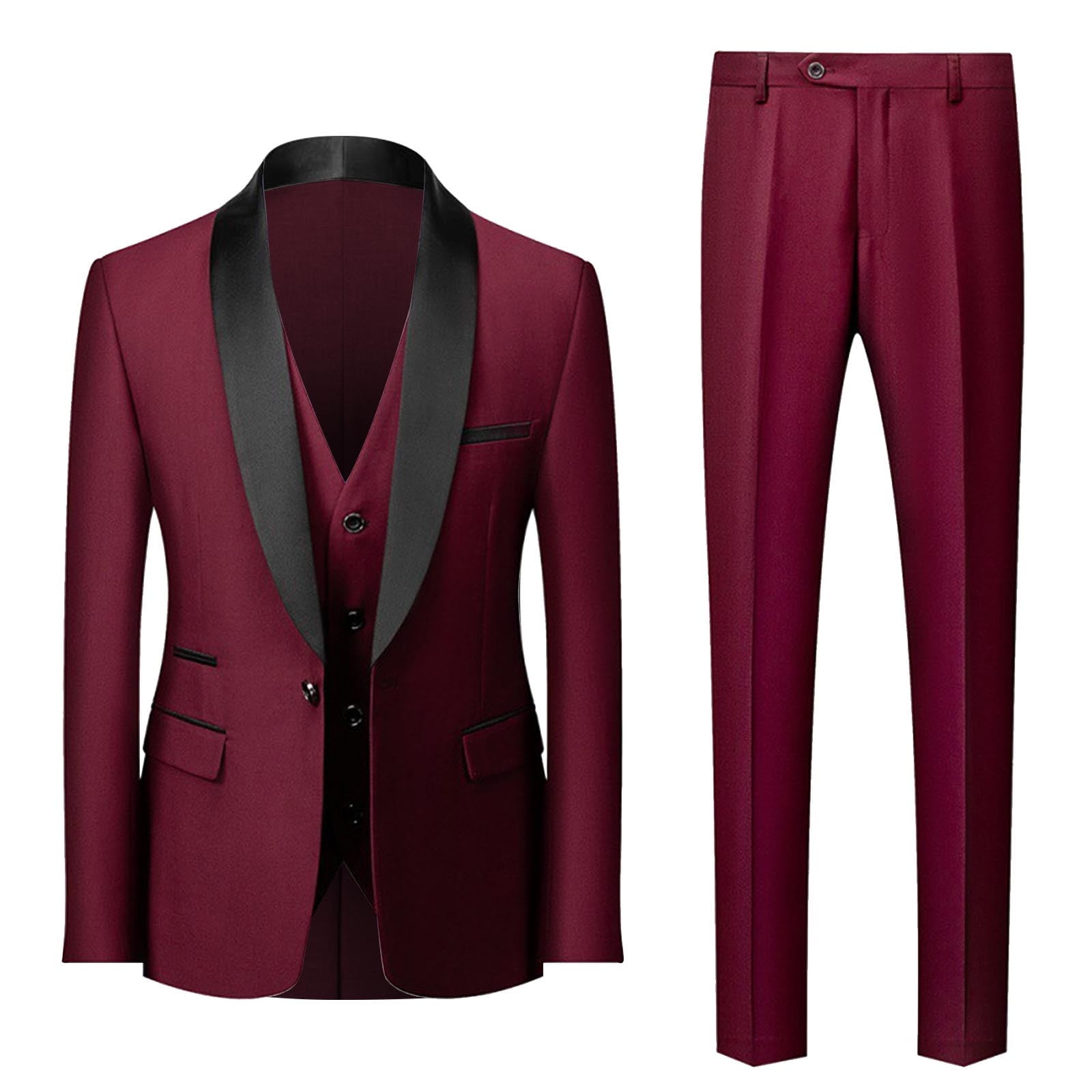 Aligament Blazer Slim Fit Mardi Gras Wedding Party Business Jacket Vest And Pants Coats 3 Piece