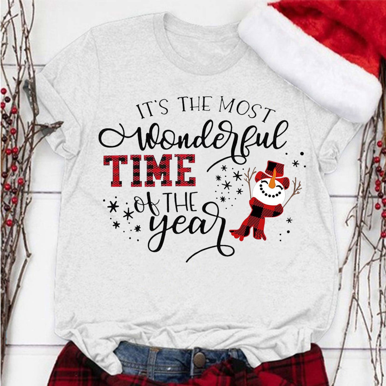Aligament Christmas Shirts for Women, White Christmas Gifts, It's The ...