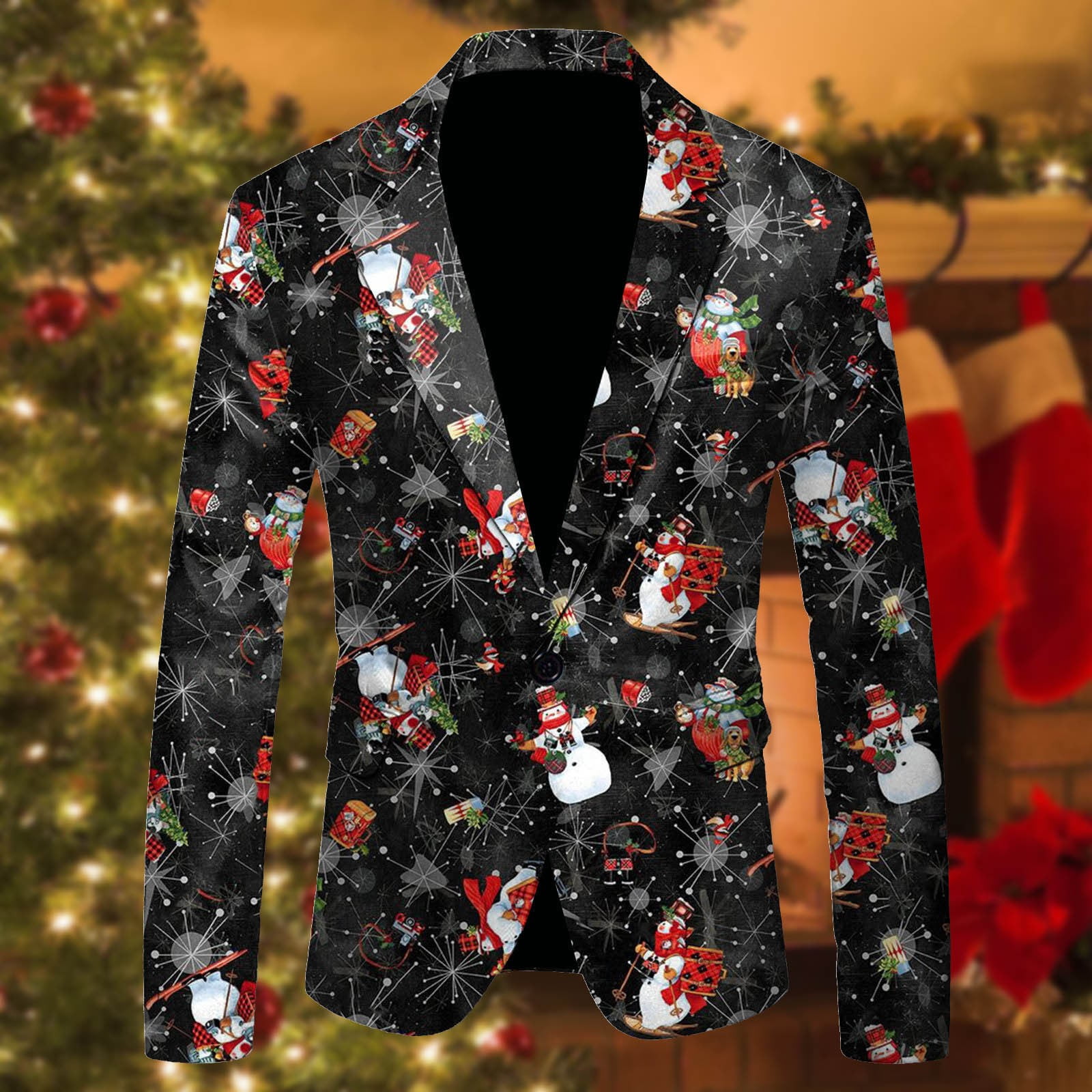 Aligament Christmas Suit for Men, Black Jackets for Men, Men's Single ...