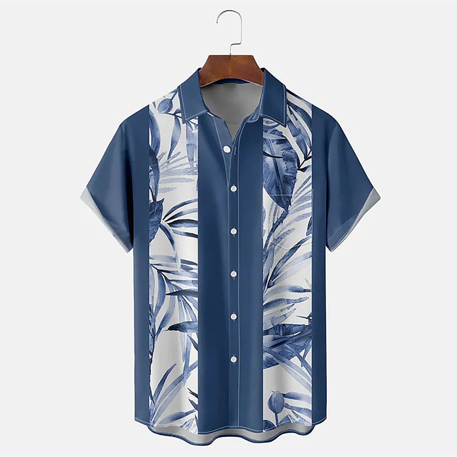 Aligament Mens Short Sleeve Lapel Plus Size Hawaiian Casual Graphic ...