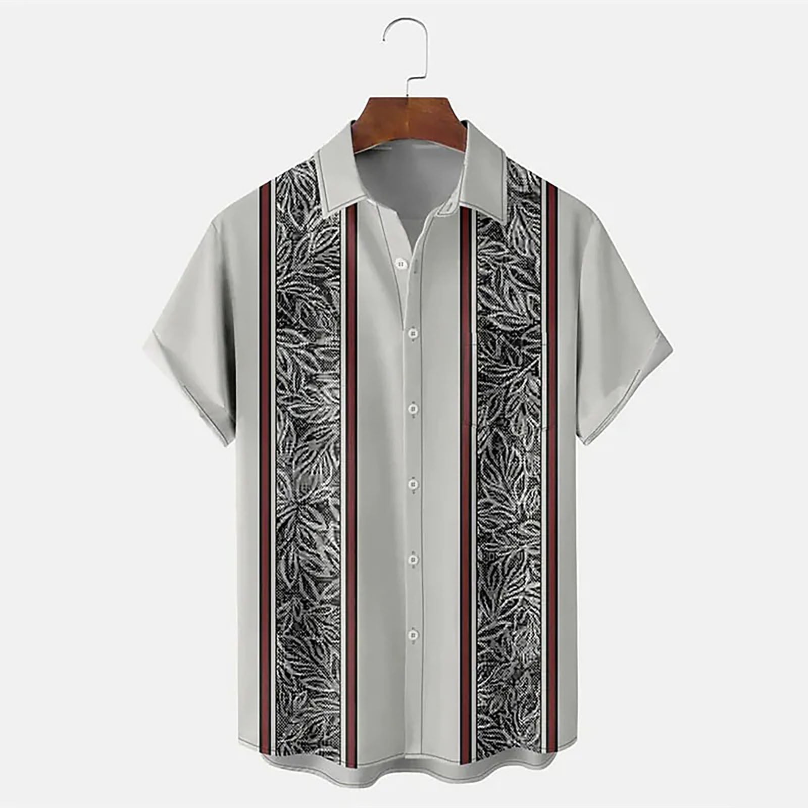 Aligament Mens Short Sleeve Lapel Plus Size Hawaiian Casual Graphic ...