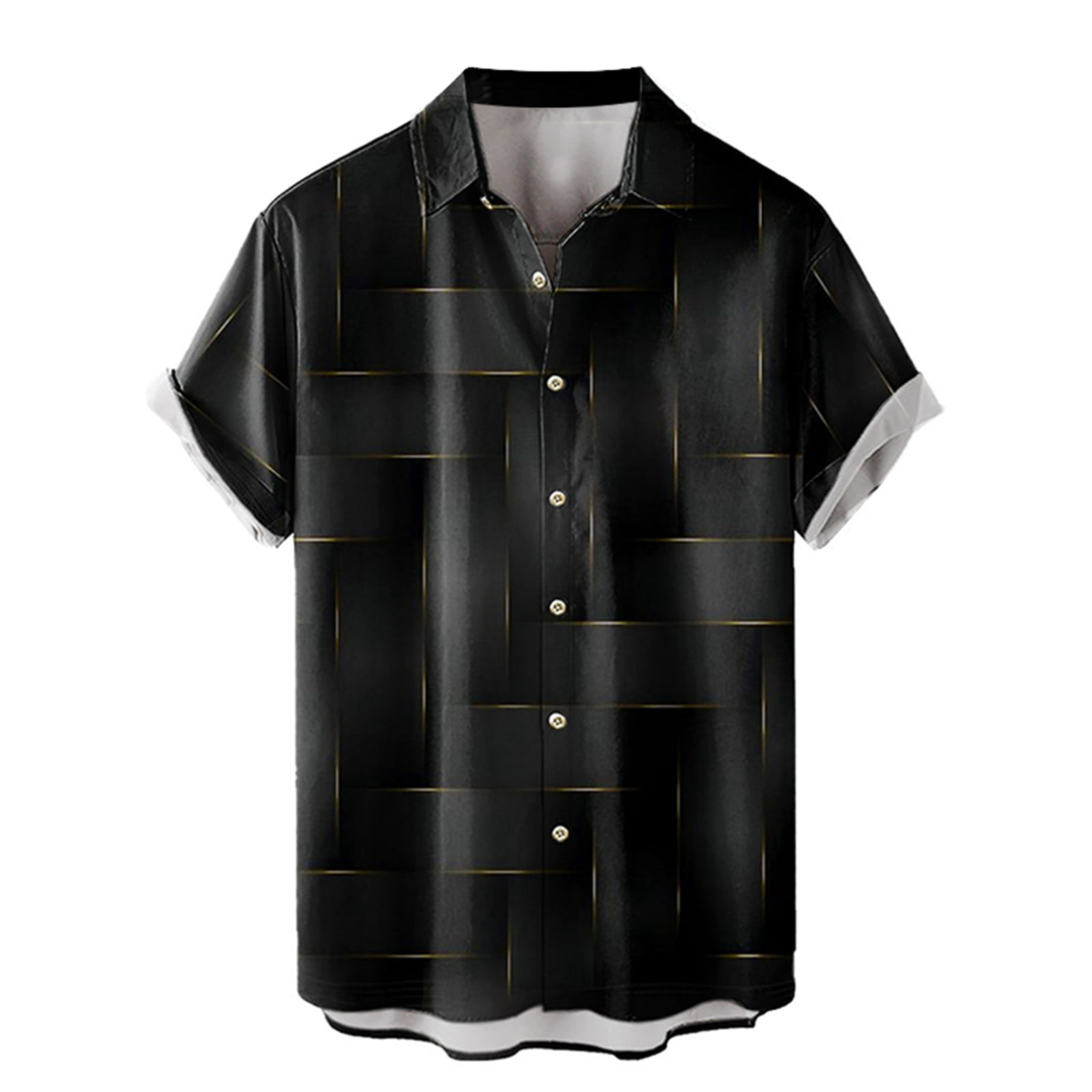 Aligament Mens Short Sleeve Lapel Plus Size Hawaiian Casual Graphic ...