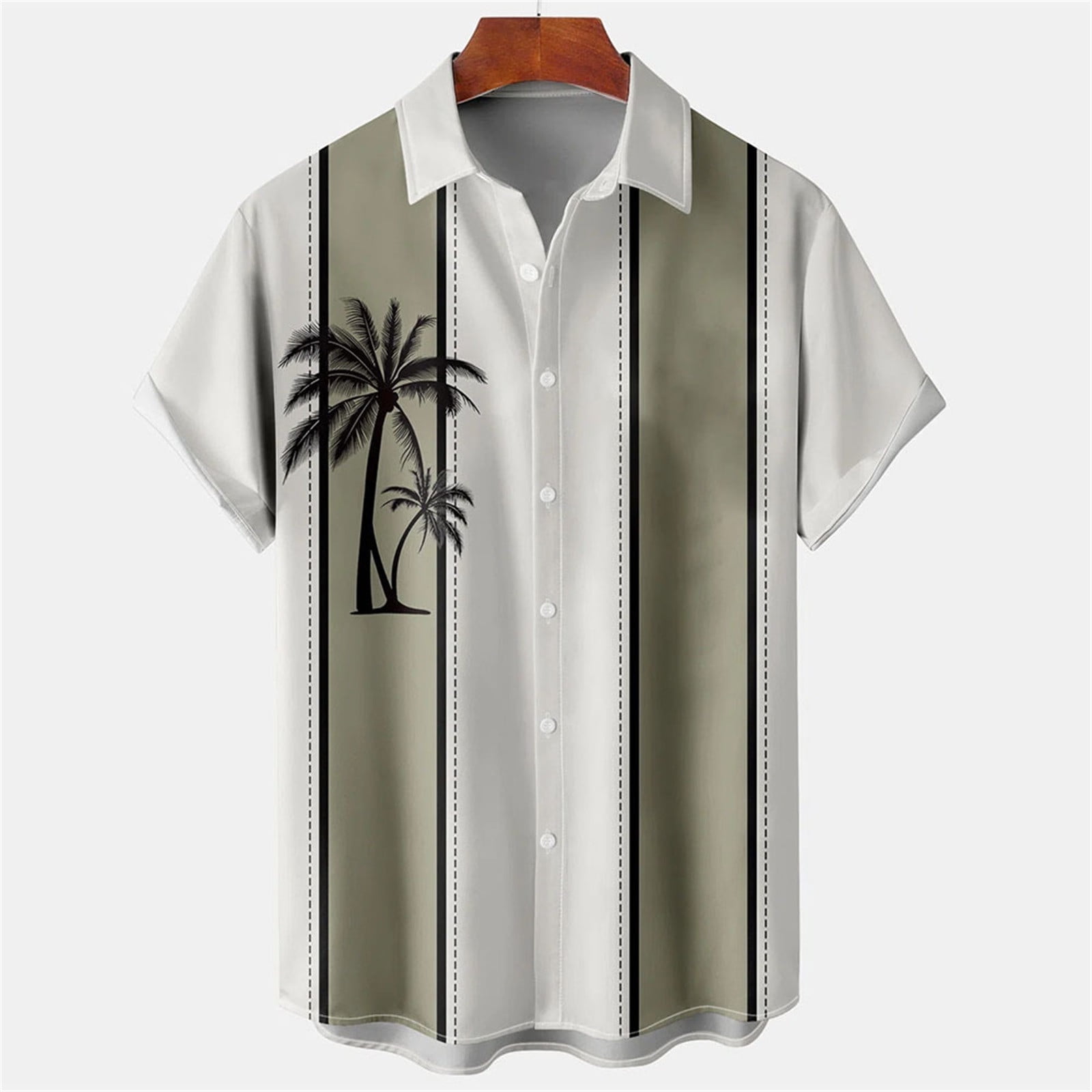 Aligament Mens Short Sleeve Lapel Plus Size Hawaiian Casual Graphic ...