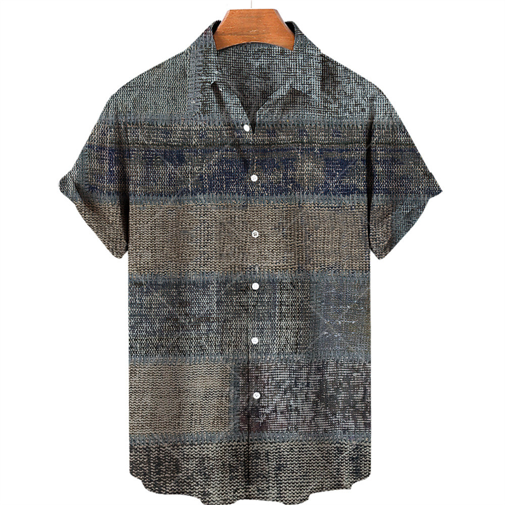 Aligament Mens Short Sleeve Lapel Plus Size Hawaiian Casual Graphic ...