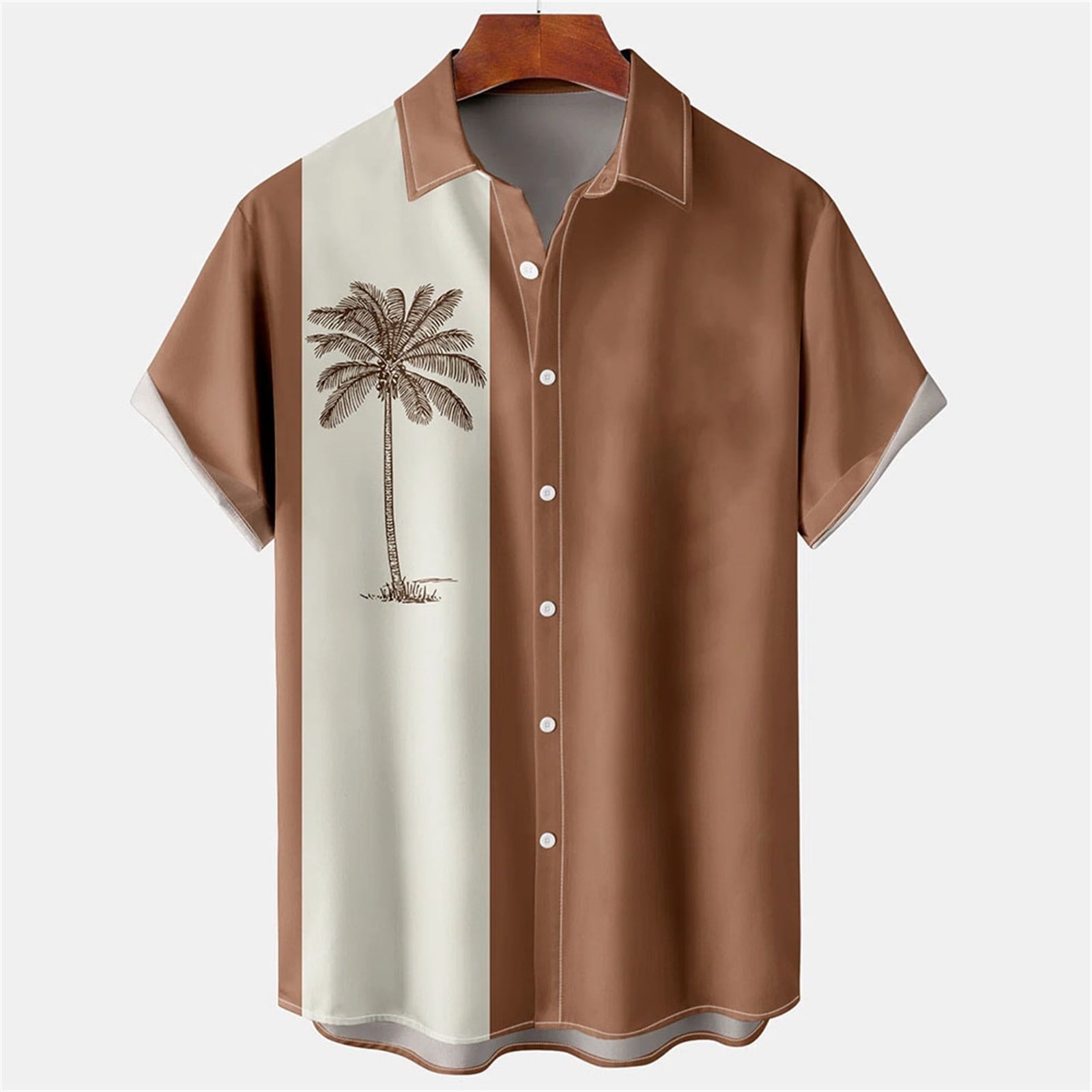 Aligament Mens Short Sleeve Lapel Plus Size Hawaiian Casual Graphic ...