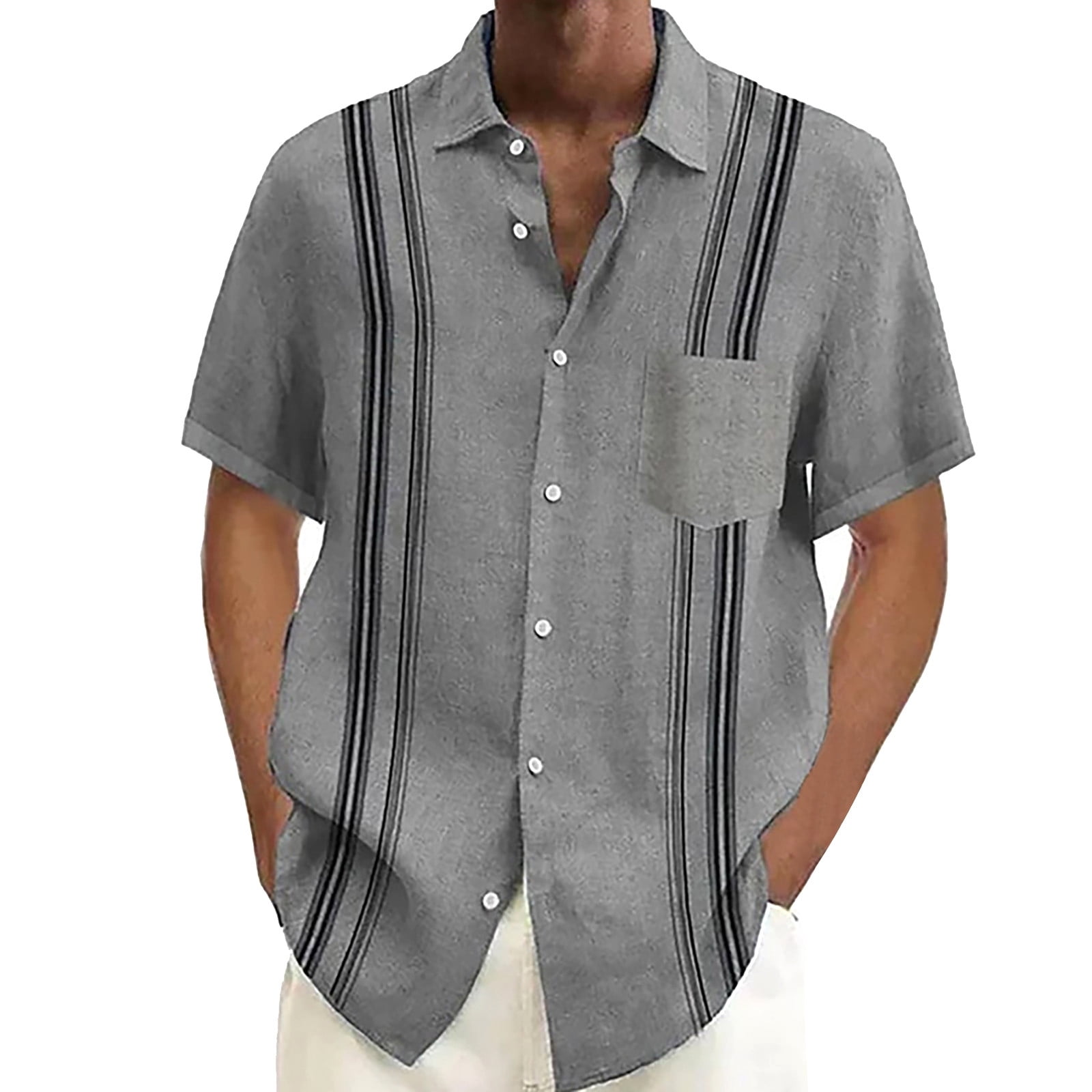 Aligament Mens Short Sleeve Lapel Plus Size Hawaiian Casual Graphic ...