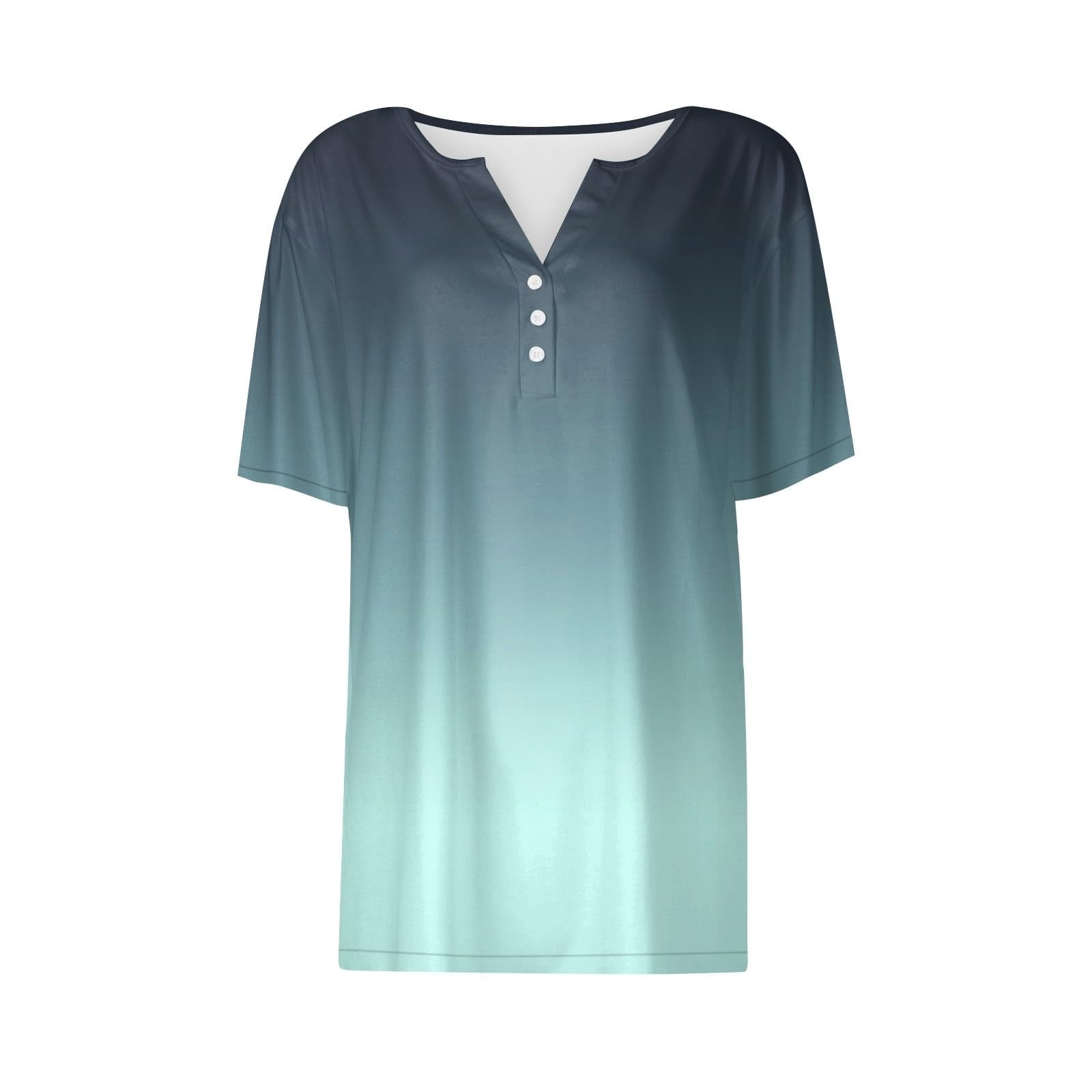 Aligament V Neck T Shirts for Women Summer Vacation Fashion Short ...