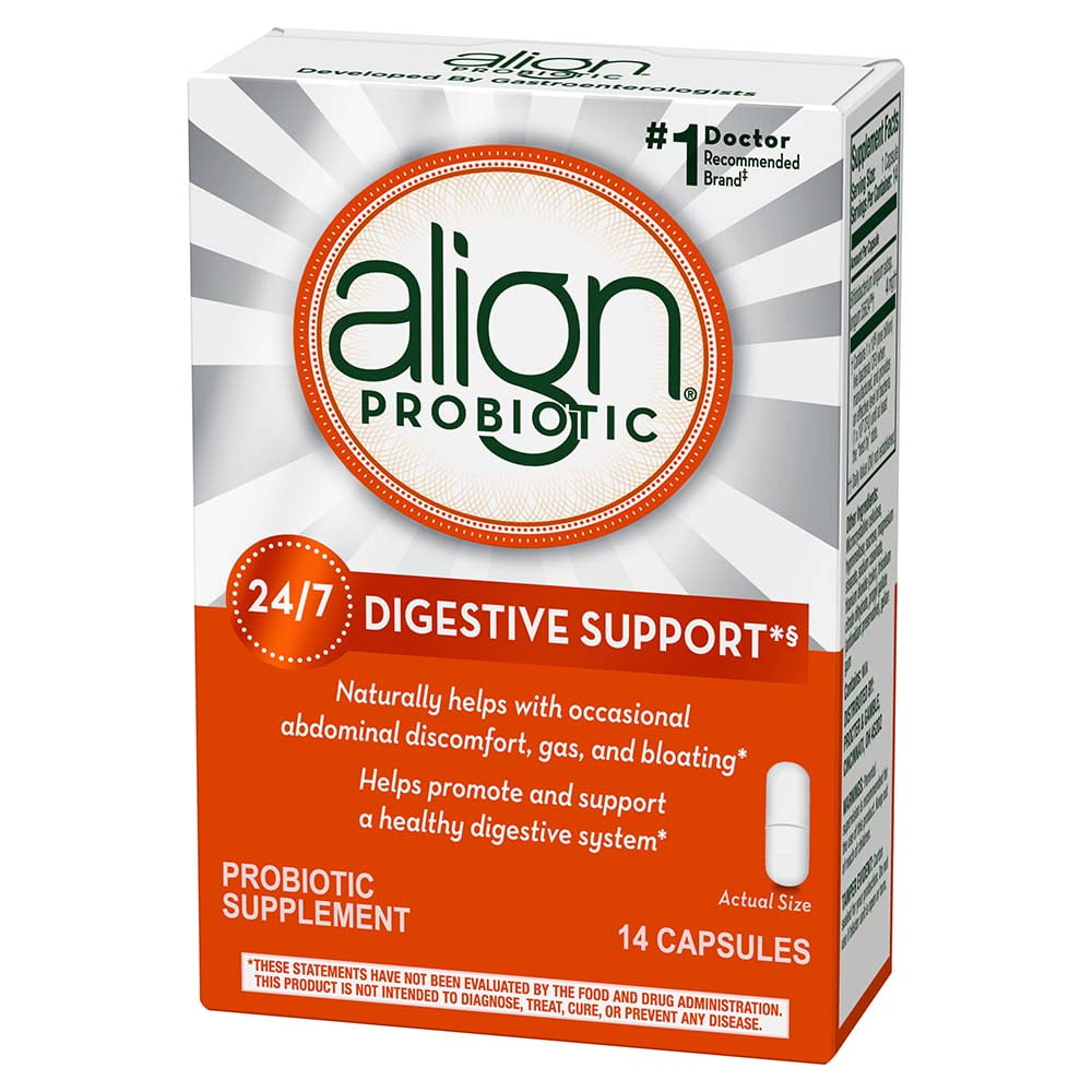 Align Probiotic, 14 capsules supports digestive health, gas, bloating ...