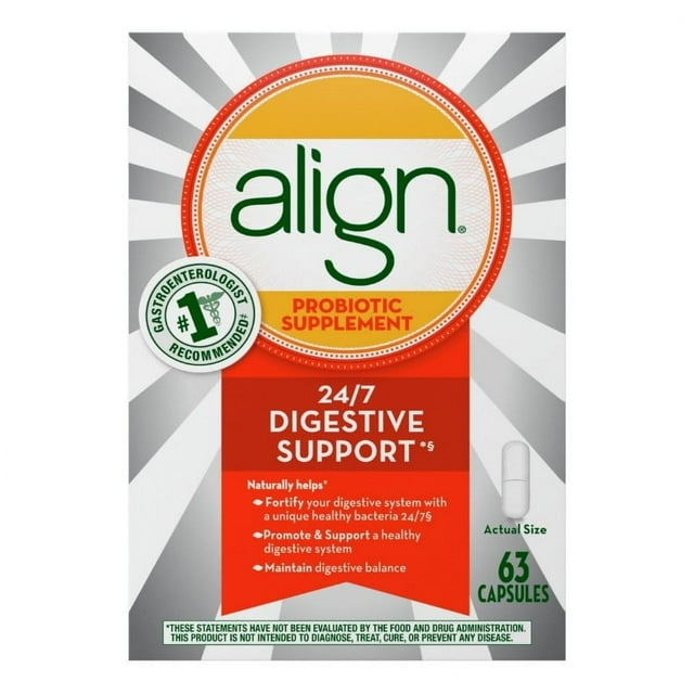 Align Daily Digestive Health Probiotic Supplement, Gut Bacteria Pills ...