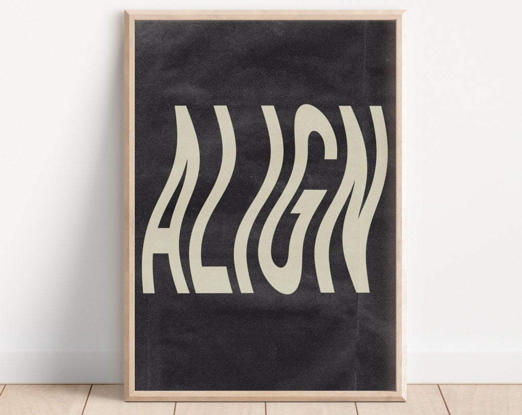 Align Digital Art Print Daily Affirmation Wall Art Abraham Hicks Quote Law Of Attraction Wall ...