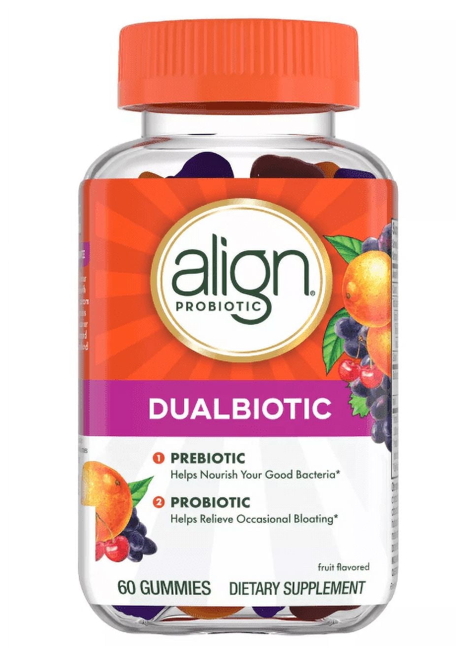 Align DualBiotic Prebiotic & Probiotic Daily Supplement Gummies ...