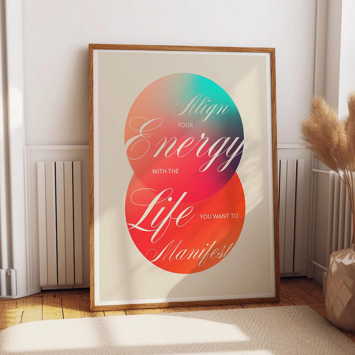 Align Your Energy Gradient Print - Manifestation Spiritual Growth Wall ...