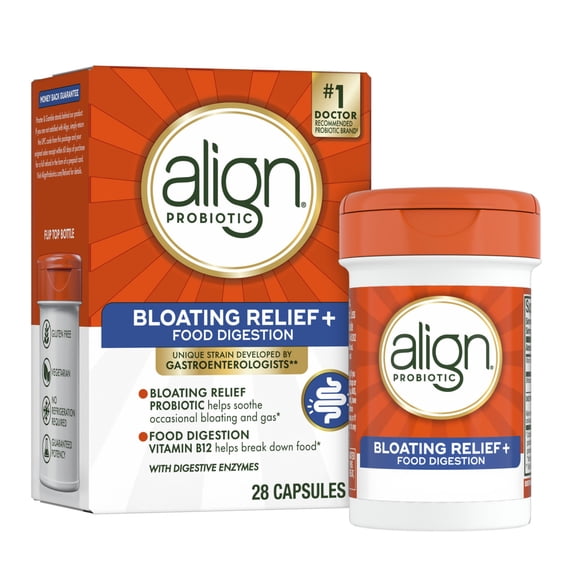 Free Shipping! Align Probiotic Capsules Bloating Relief Food Digestion ...