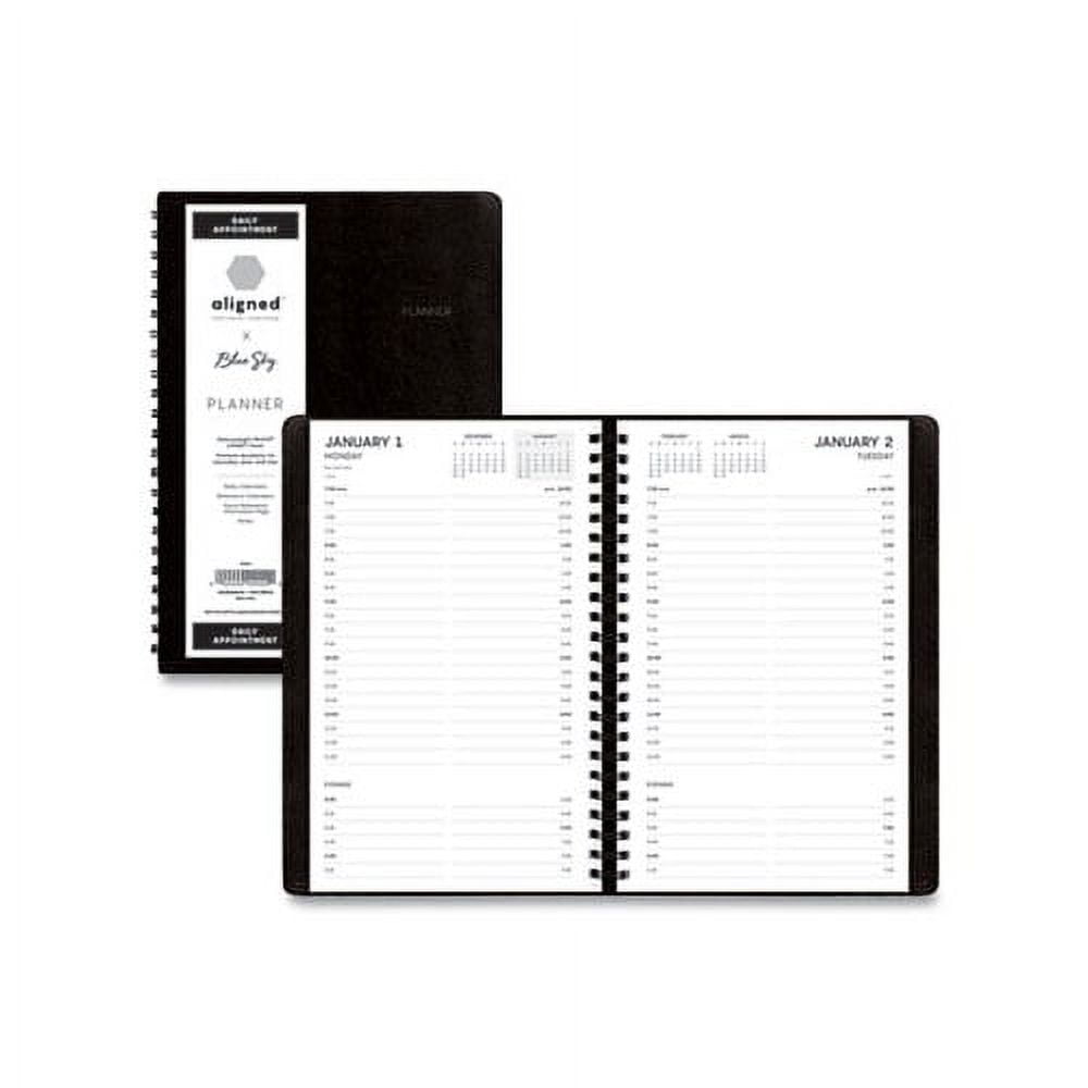 Aligned 2021 Daily & Monthly Planner 5" x 8", Black - Walmart.com