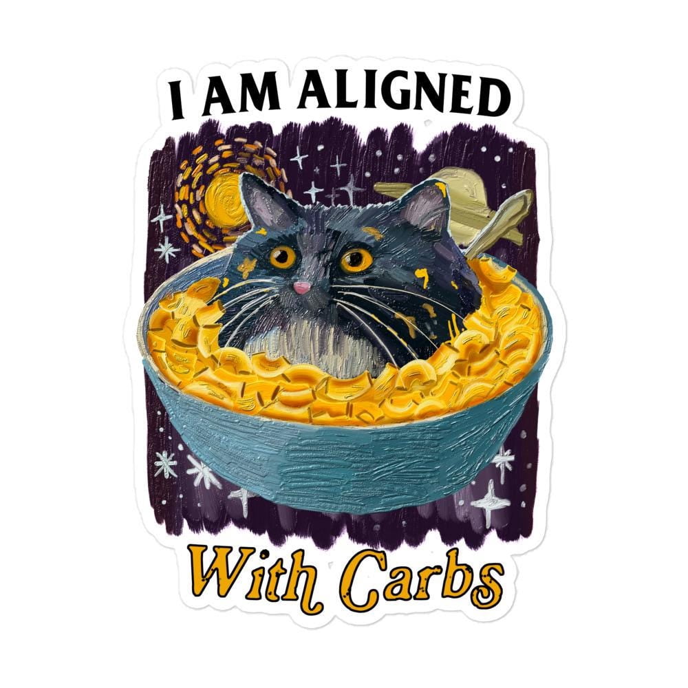 Aligned with Carbs Bubble-free stickers vinyl decal cute sticker ...