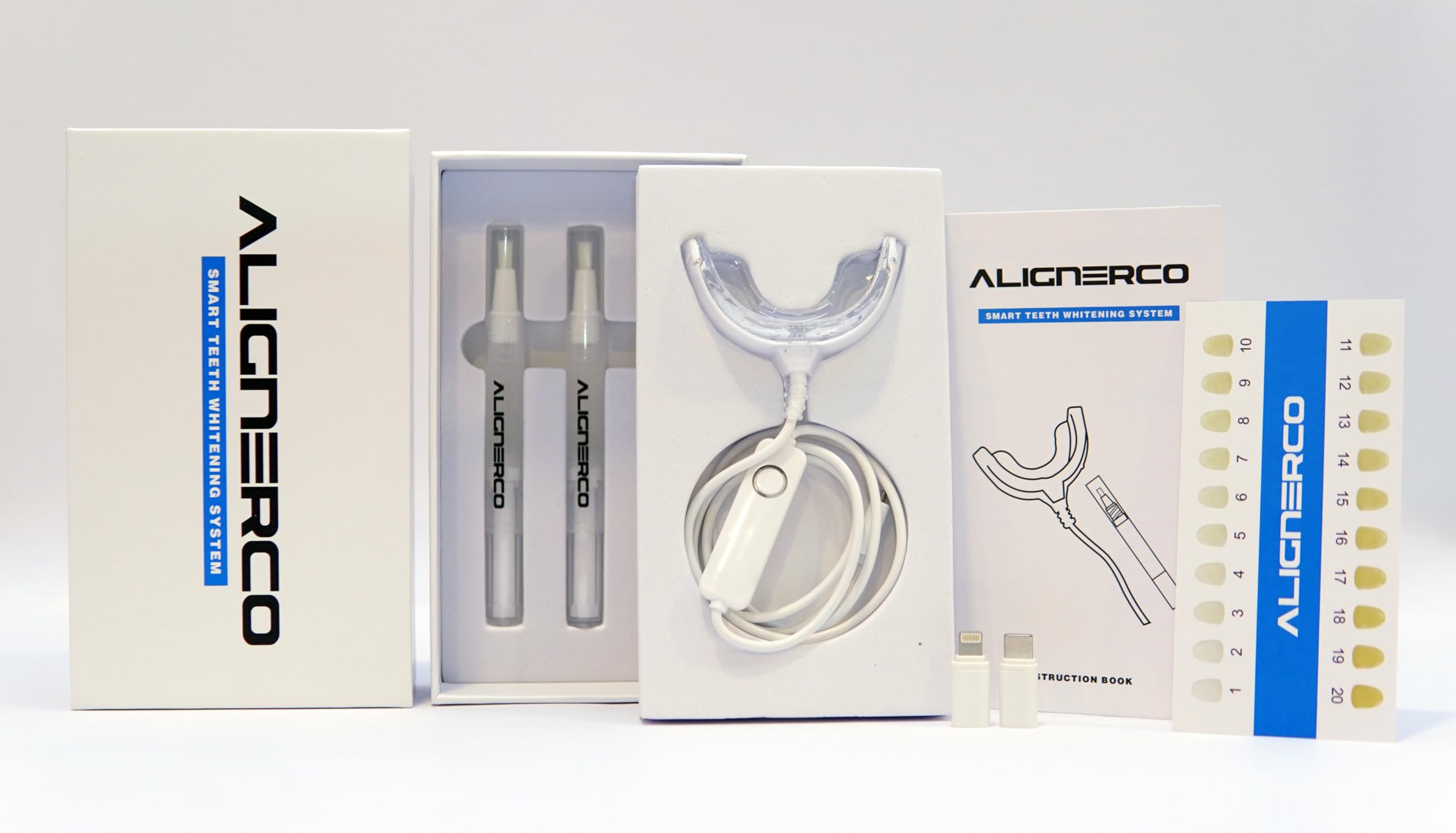 AlignerCo Wired LED Teeth MMF7 Whitening Kit | Includes 3 (2ml ...
