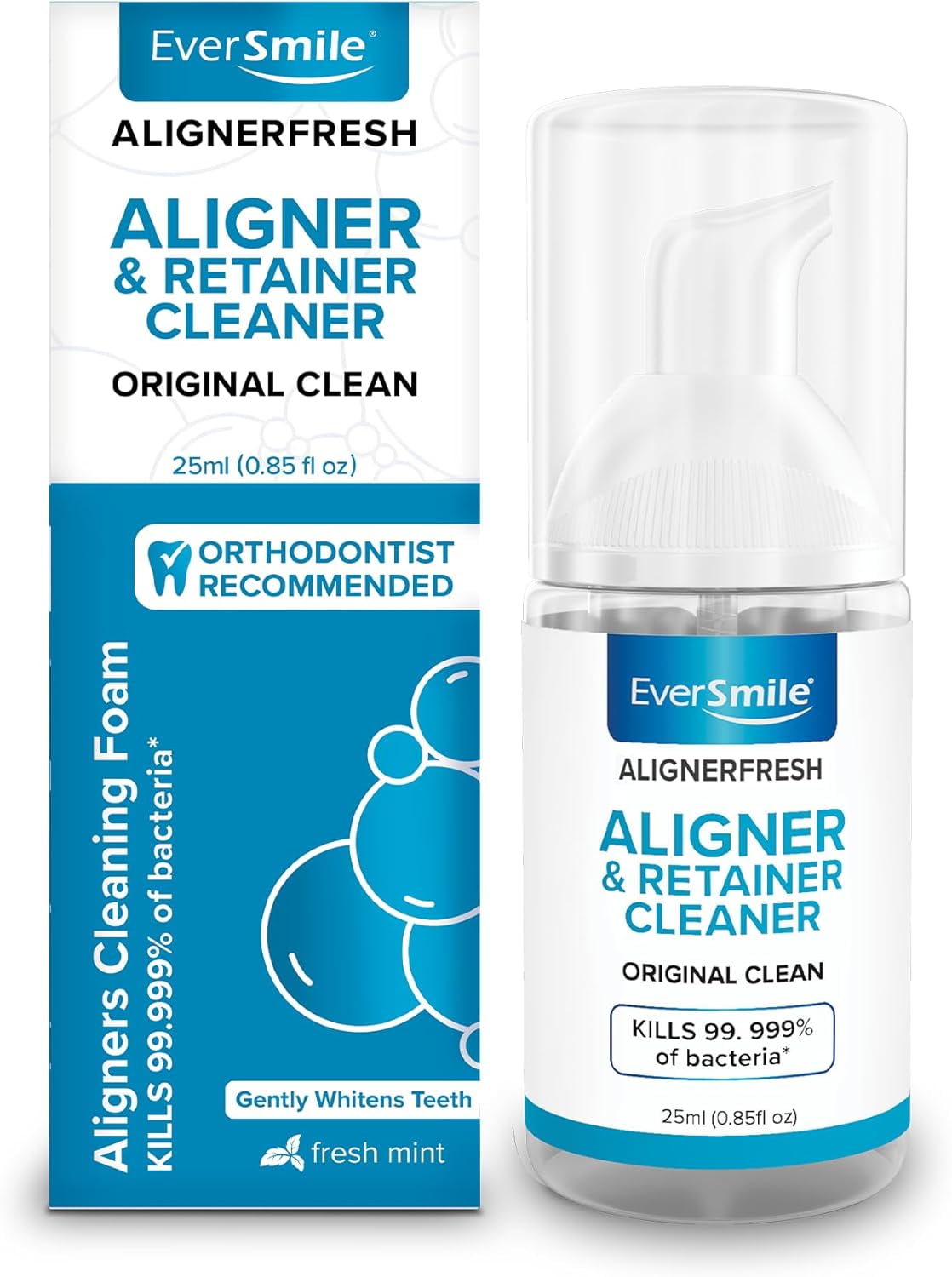 AlignerFresh Original Clean Foam – Cleaner Compatible w/Invisalign and ...