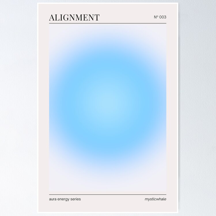 Alignment Blue Aura UNFRAMED Poster, 24x36 - Walmart.com