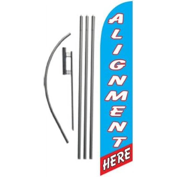 Alignment Here Auto Shop Advertising Feather Banner Swooper Flag Set ...