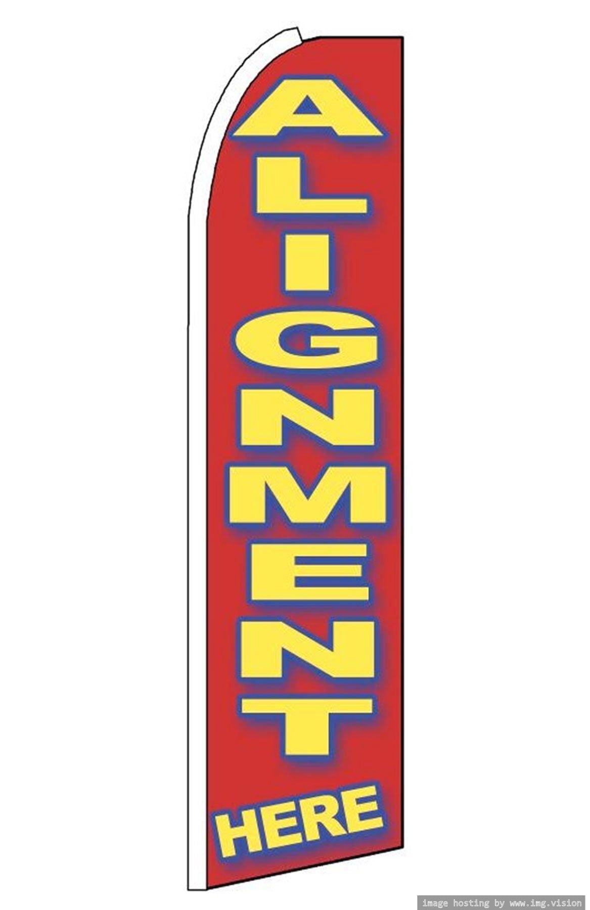 Alignment Here Swooper flag With Pole Advertisement /Business Flags | Feather Flag | - Walmart.com