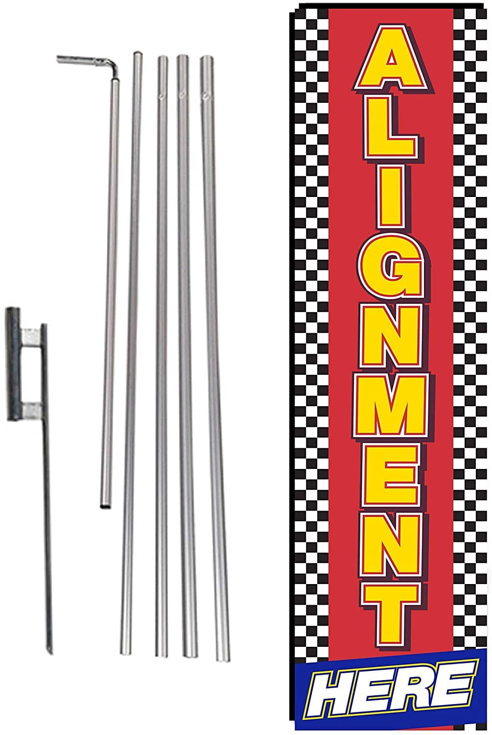 Alignment Here Tires Shop Rectangle Feather Banner Swooper Flag Sign ...