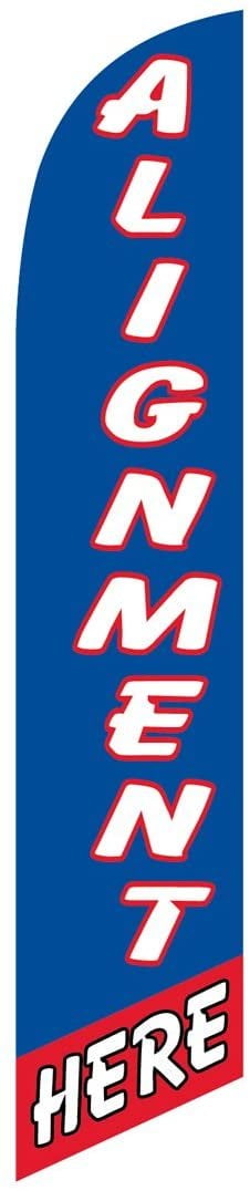 Alignment Here blue/red Feather Banner Swooper Flag -No Wind Required ...