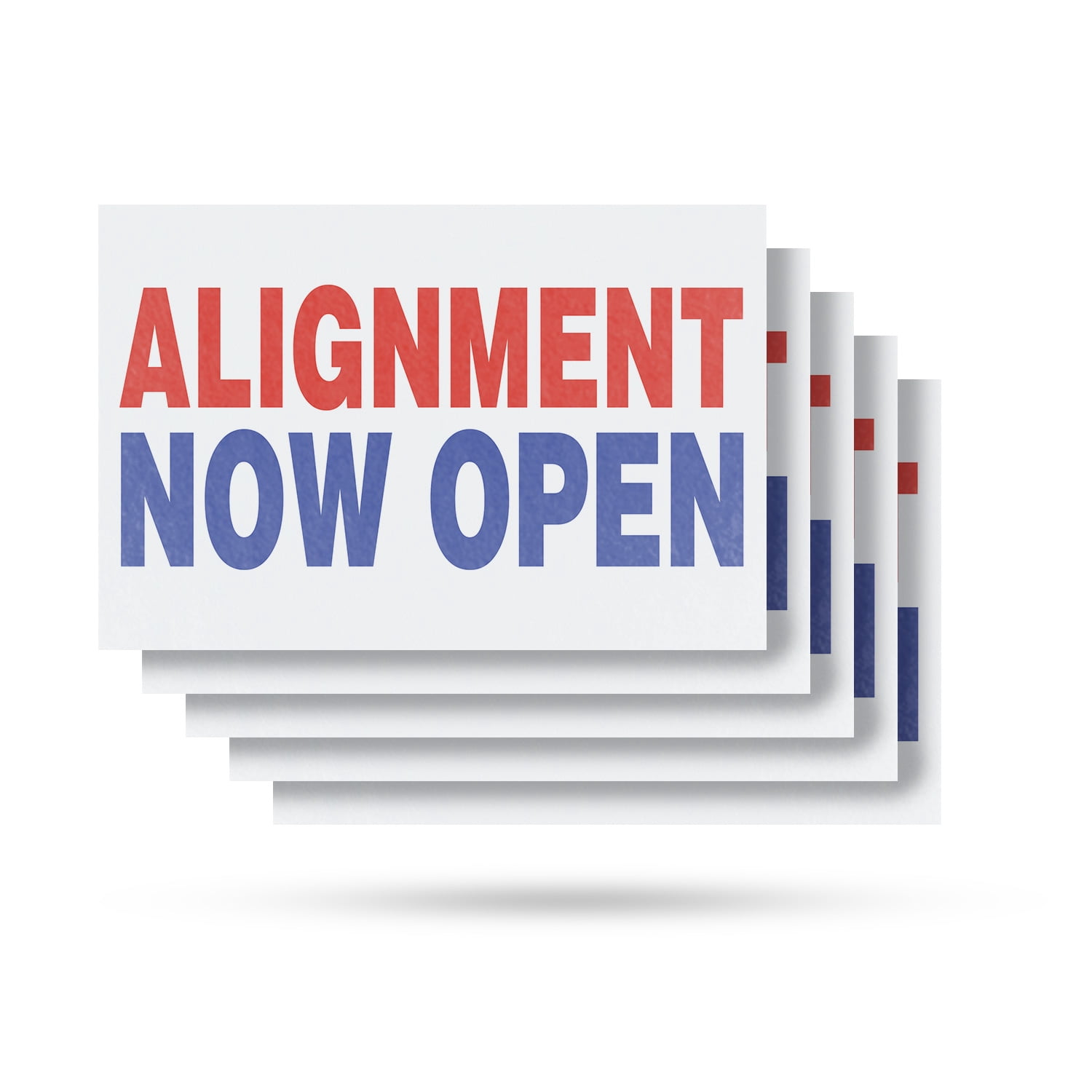 Alignment Now Open Vinyl Decal 5 Pack of 24 Inch x 36 Inch Weatherproof ...