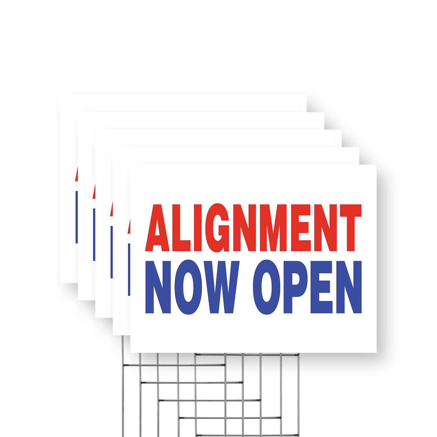 Alignment Now Open Yard Sign 5 Pack of 12 Inch x 16 Inch Double Sided ...