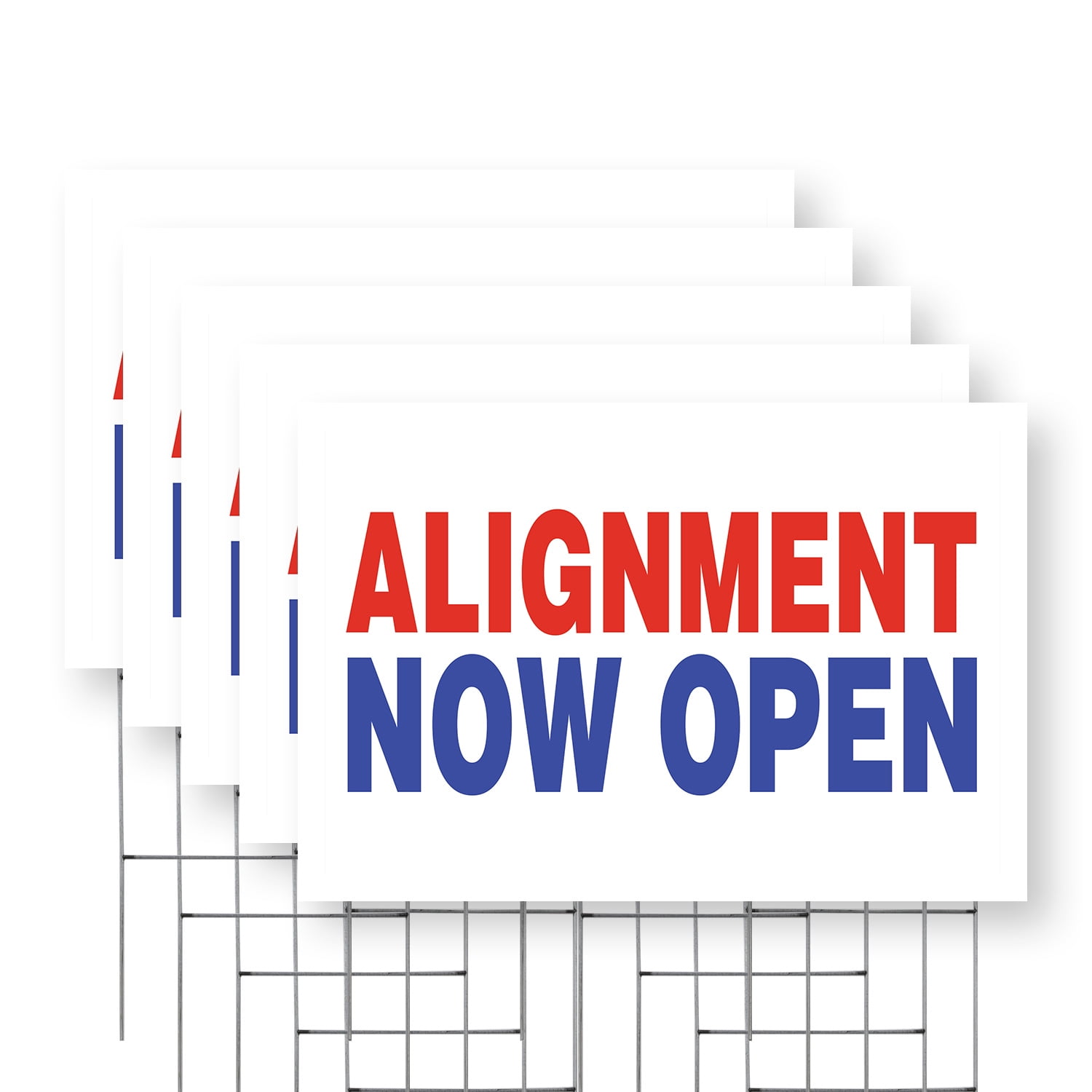 Alignment Now Open Yard Sign 5 Pack of 24 Inch x 36 Inch Double Sided ...