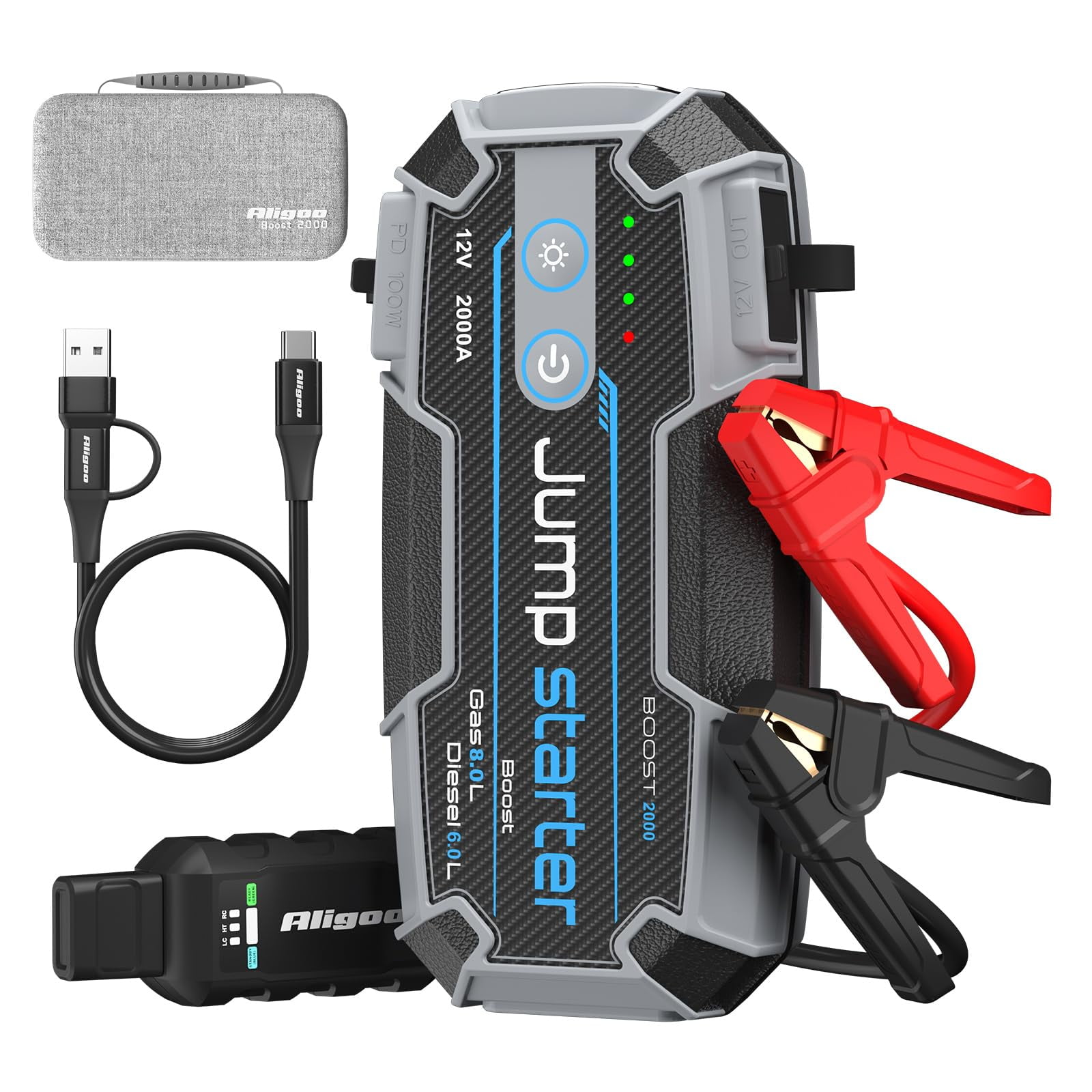 Aligoo Jump Starter, Car Battery Jump Starter,12V Battery Jumper ...