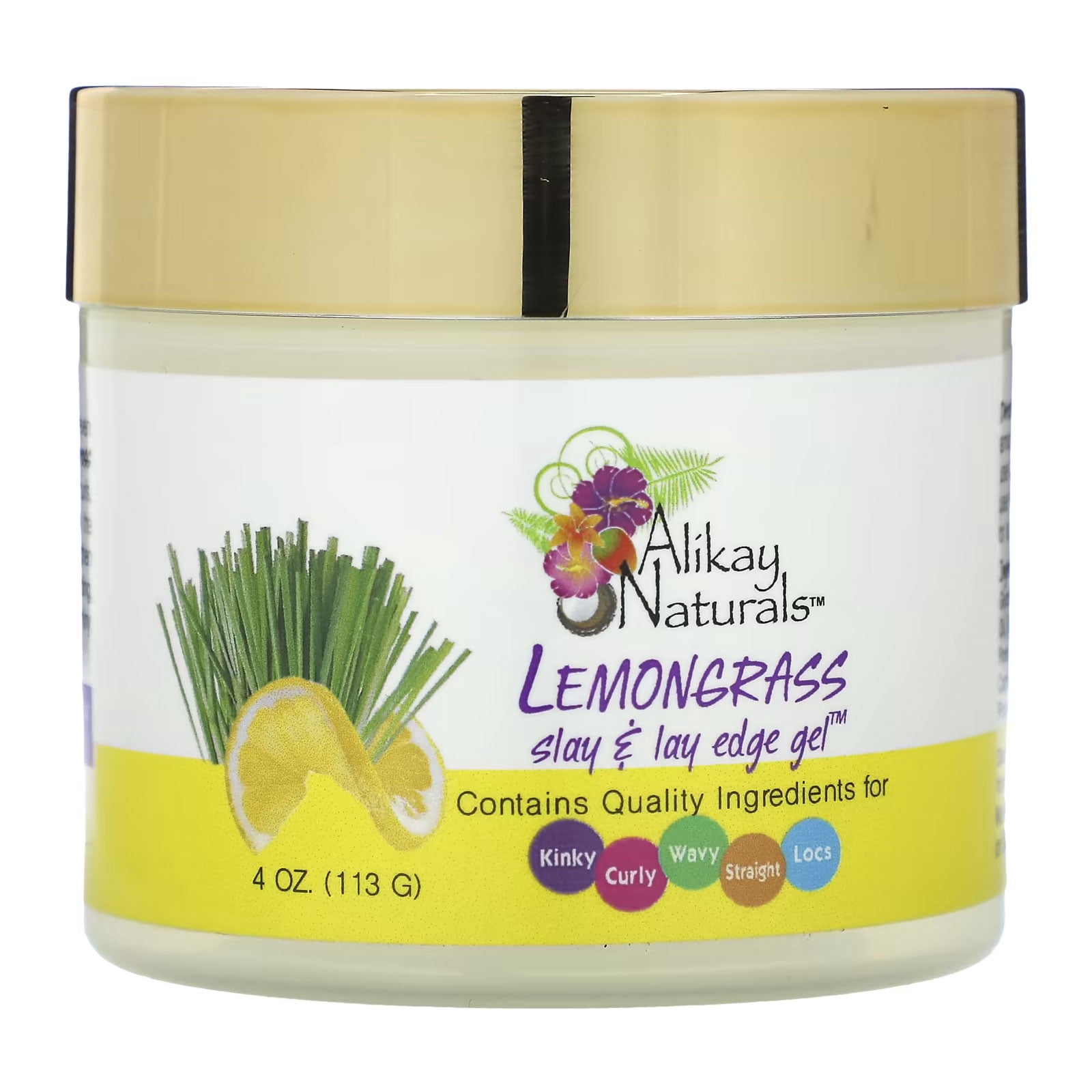 Alikay Naturals, Lemongrass, Slay and Lay Edge Gel, 4 Oz - Walmart ...