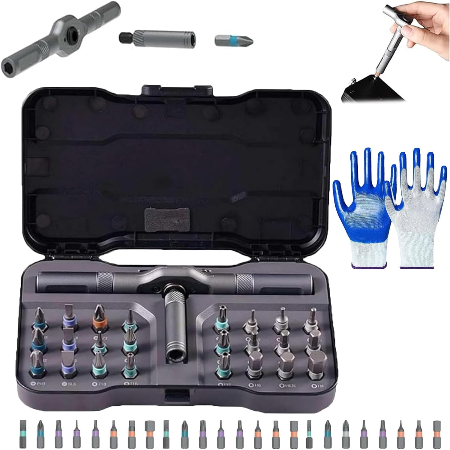 Alikeous Ratchet Screwdriver,Alikeous Screwdriver, 24in1 Multifunction ...
