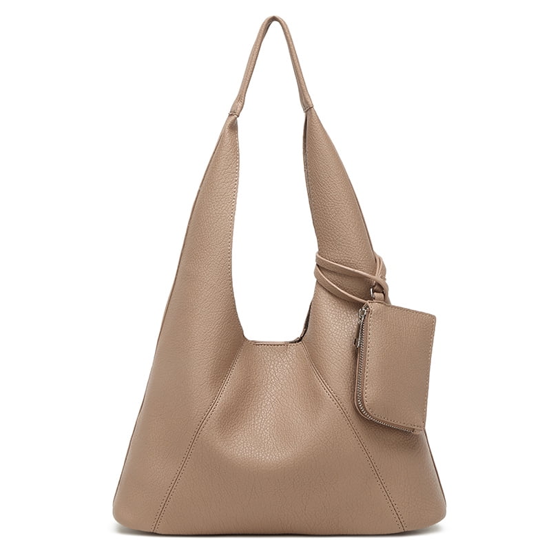 Alikpop Soft PU Hobo Tote Bag, Shoulder Purse with Mini Pouch, Clay ...