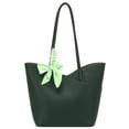 Alikpop Soft PU Tote Bag with Silk Scarf & Inner Pouch, Shoulder Purse ...