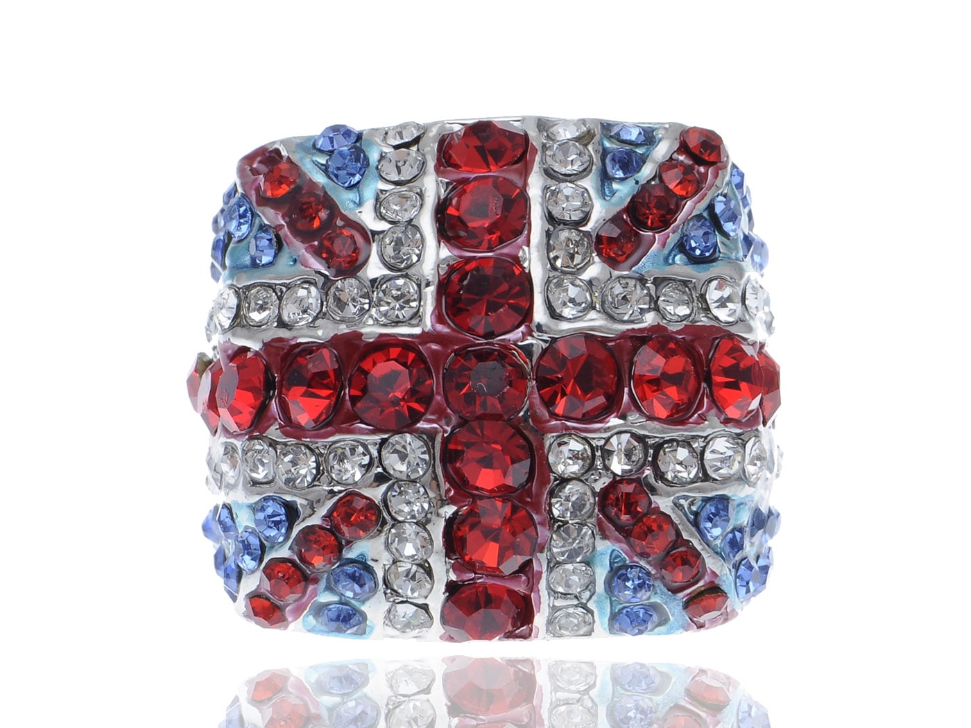 Alilang Silver Toned Rhinestone British Invasion England UK Union Jack ...