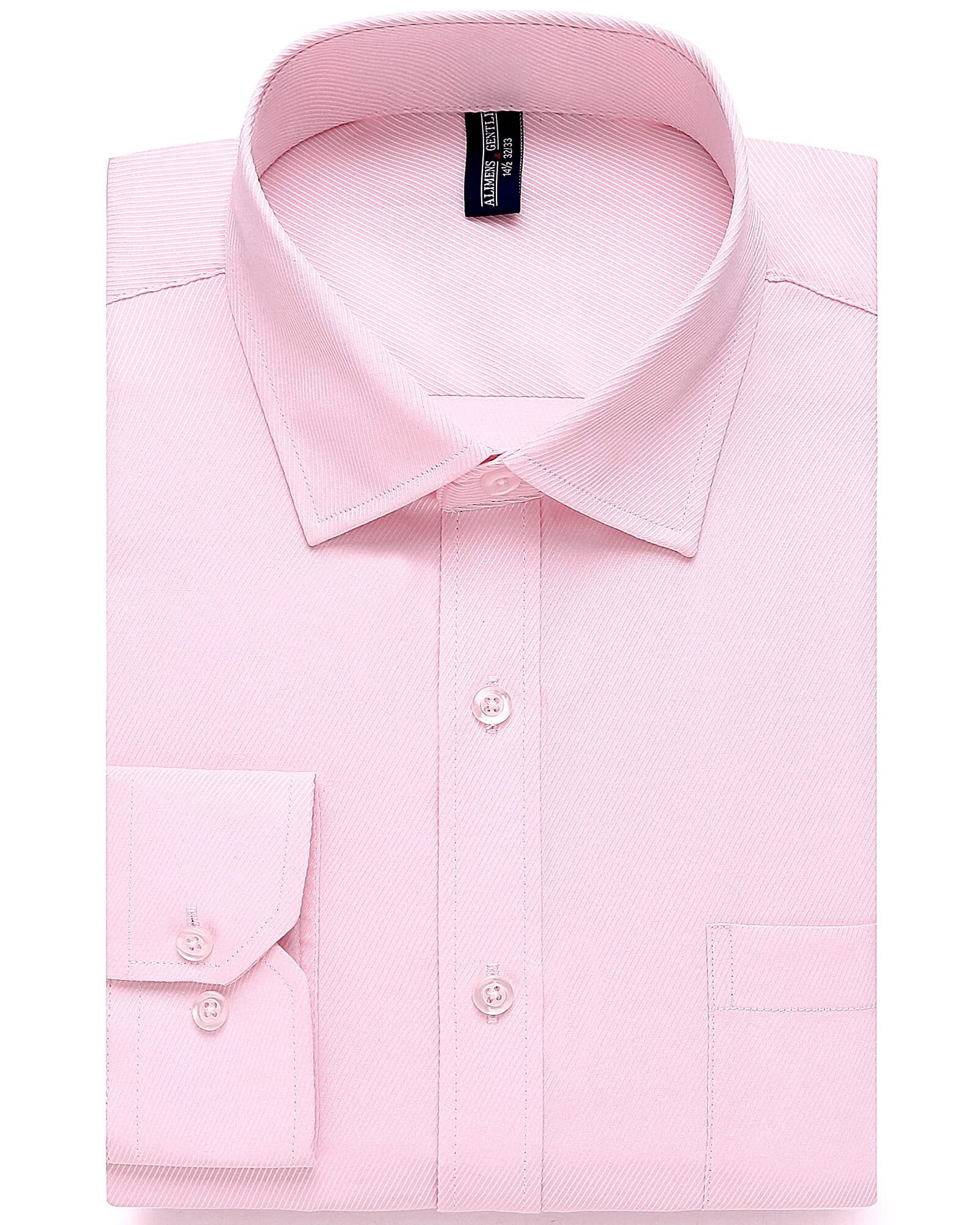 Alimens & Gentle Basic Dress Shirts for Men Long Sleeve Formal Business ...