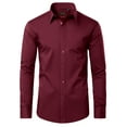 Alimens & Gentle Long Sleeve Cotton Dress Shirts for Men Button Down ...