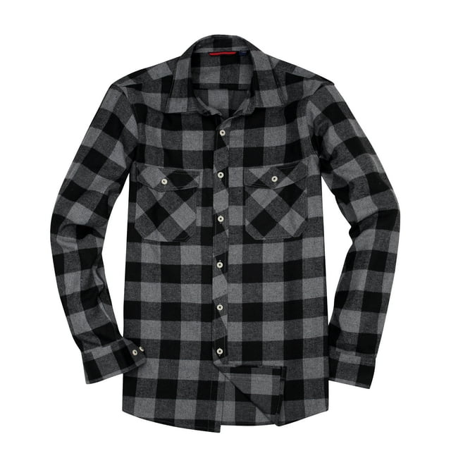 Alimens & Gentle Long Sleeve Plaid Buffalo Shirt for Men Button Down ...
