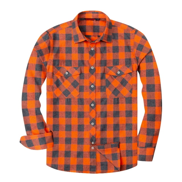 Alimens & Gentle Men's Long Sleeve Buffalo Plaid Casual Button Up Shirt ...