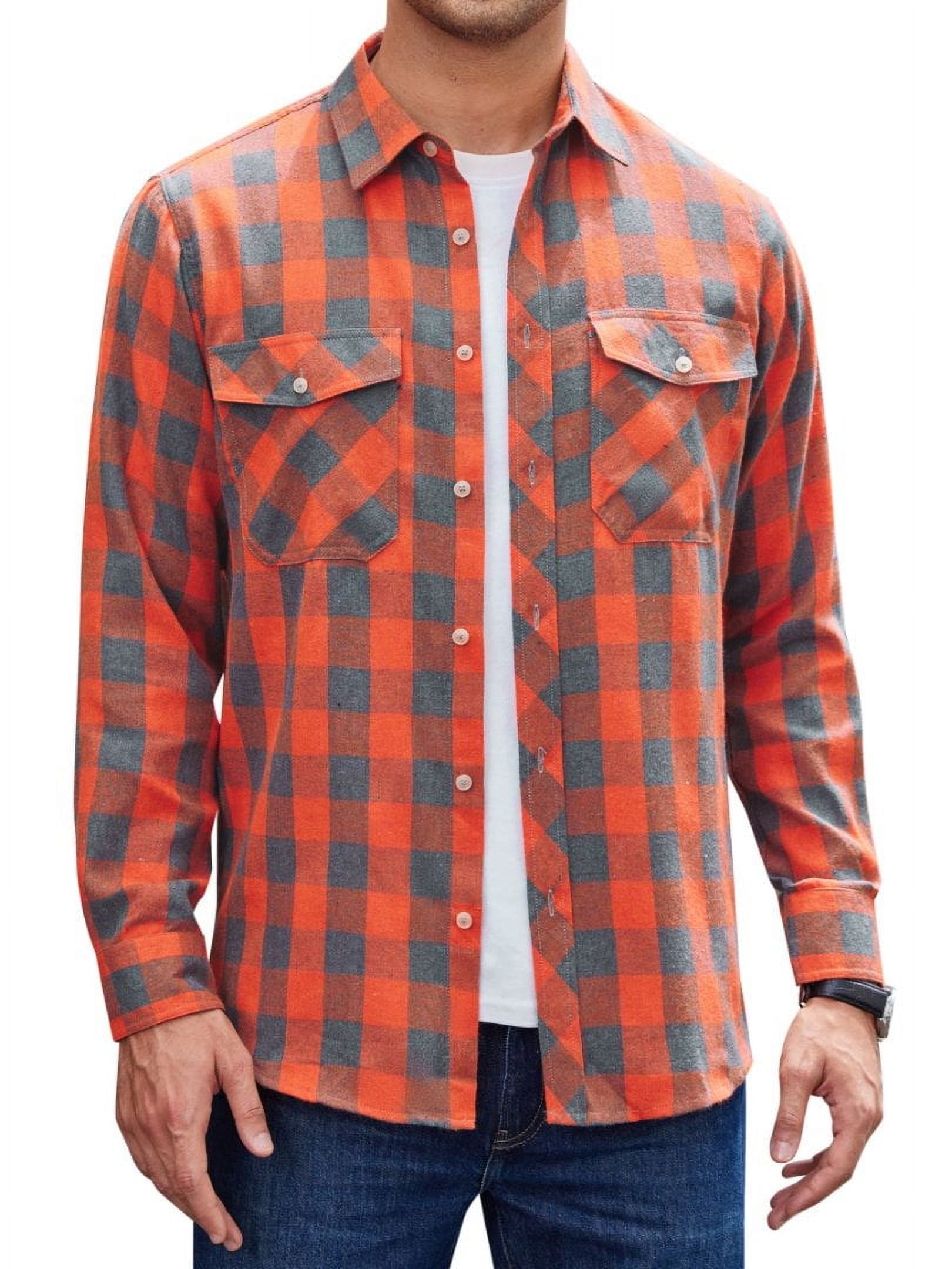 Alimens & Gentle Long Sleeve Plaid Buffalo Shirts for Men Casual Button ...
