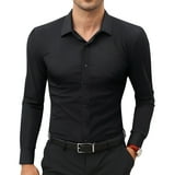 Alimens & Gentle Men's Wrinkle-Free Long Sleeve Slim Fit Button Down ...