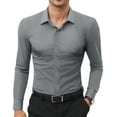 Alimens & Gentle Men's Long Sleeve Button Down Shirts Stretch Dress ...